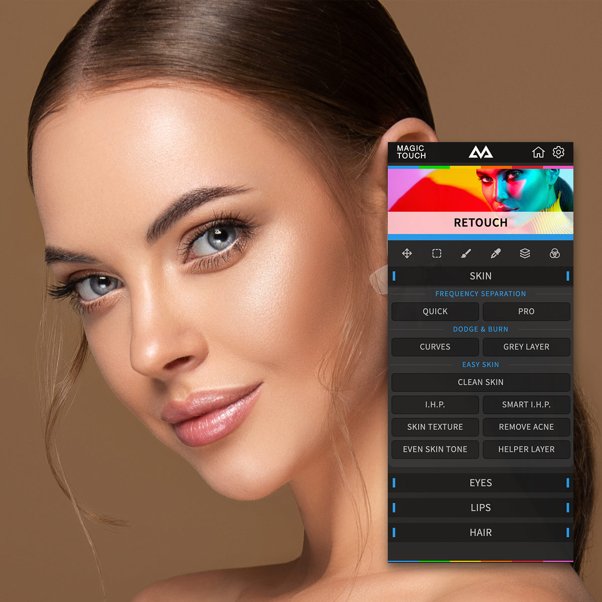 CreativeMagicPanel - Retouching Panel for Photoshop.